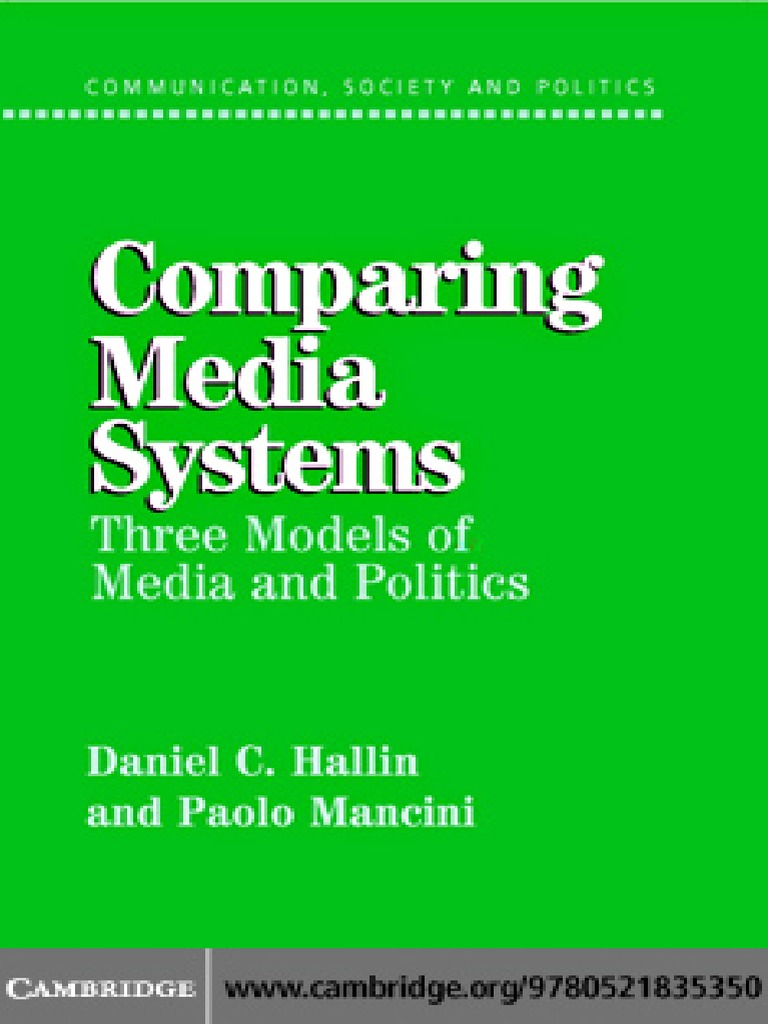 Comparing Media Systems Daniel Hallin | PDF | Hypothesis | Causality Comparing Media Systems Daniel Hallin | PDF | Hypothesis | Causality