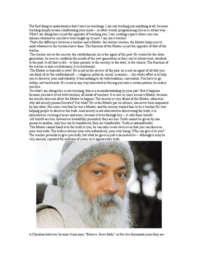 Osho The Rebellion | PDF | Anger | Prayer