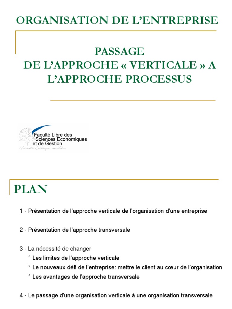Approche Verticale vs. Approche Processus | PDF | Business | Économie