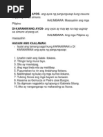 Karaniwan at Di Karaniwang Ayos | PDF