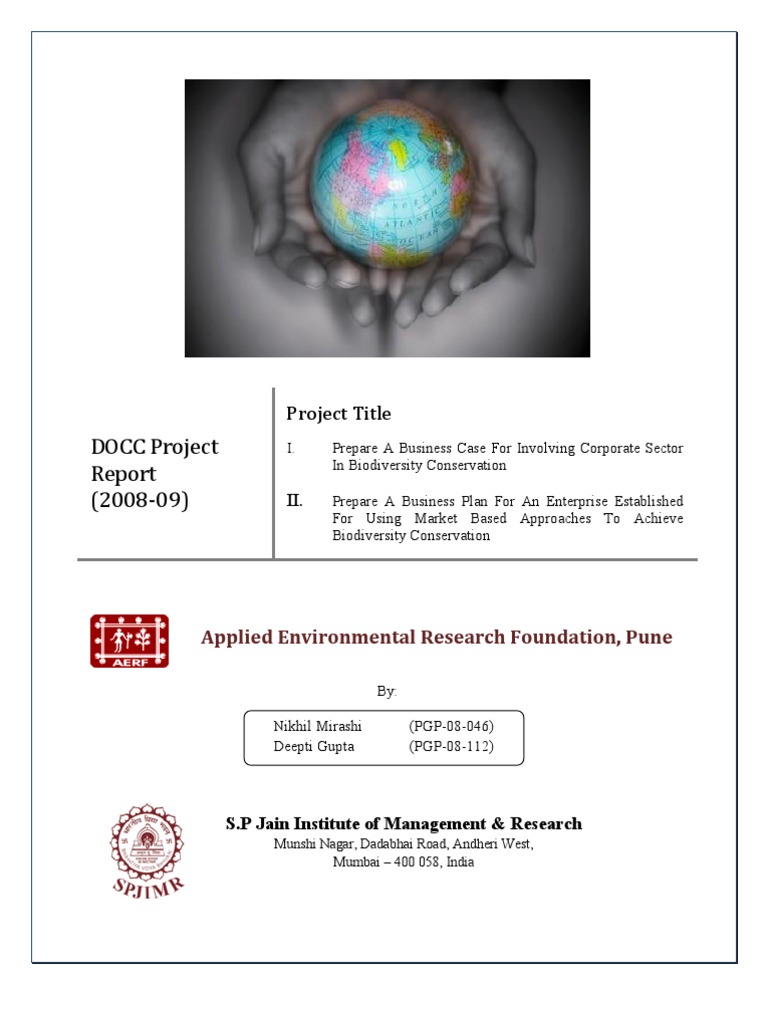 DOCC Project at AERF | PDF | Biodiversity | Conservation Biology