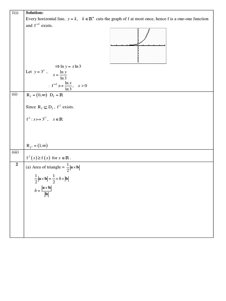 NYJC JC 2 H2 Maths 2011 Mid Year Exam Solutions Paper 2 | PDF | Complex Number | Mathematical ...