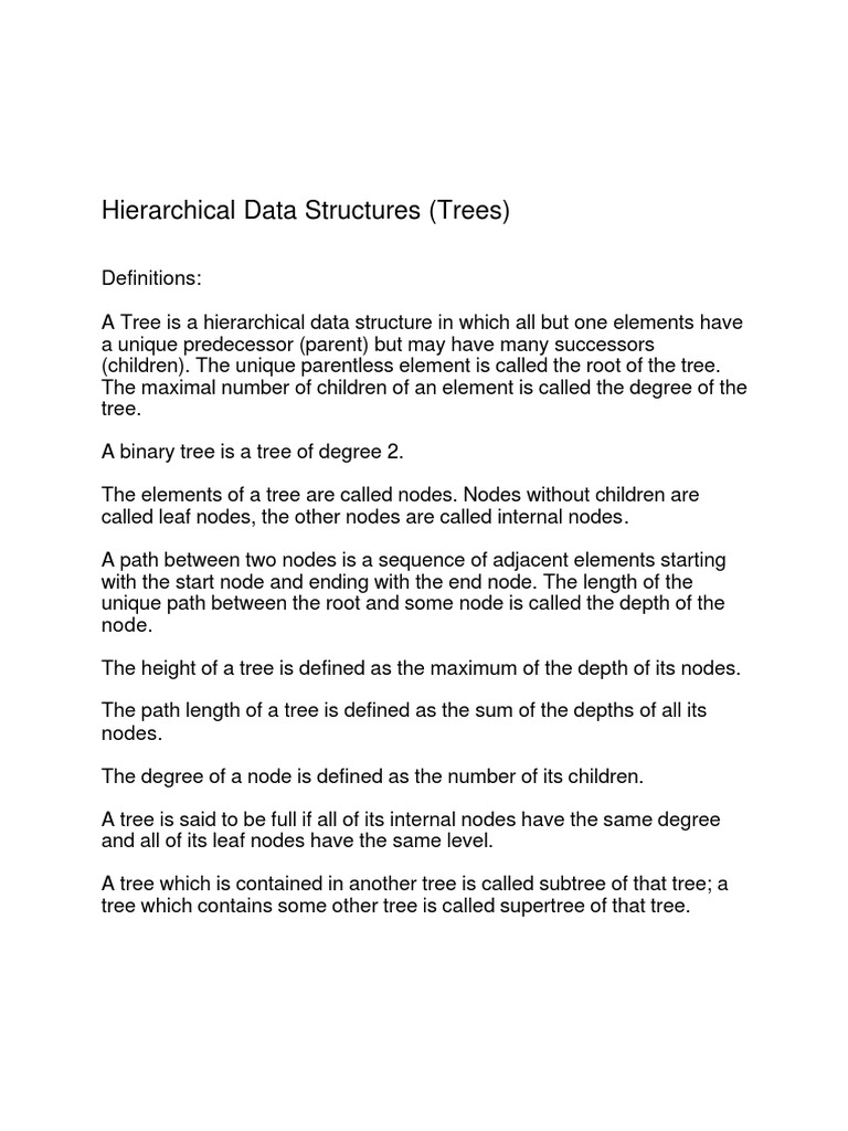 Hierarchical Data Structures | PDF | Applied Mathematics | Theoretical ...