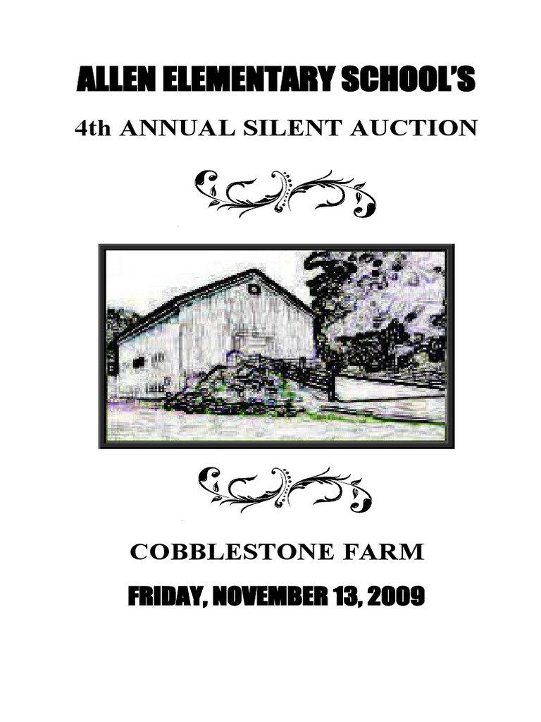 Silent Auction Program 2009 Rev 11-11-09 | PDF | Leisure | Auction