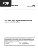 NORSOK R-003 Safe Use of Lifting Equipment | PDF | Elevator | Crane (Machine)