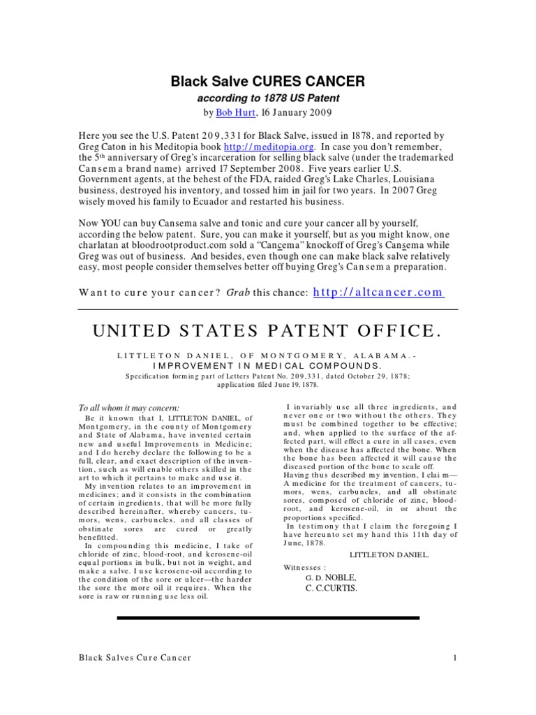 Black Salve Cures Cancer | PDF | Scar | Medicine