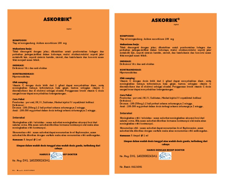 Brosur Injeksi | PDF