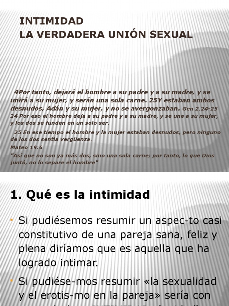 La verdadera unión: Cinco niveles de intimidad en la pareja | PDF ...