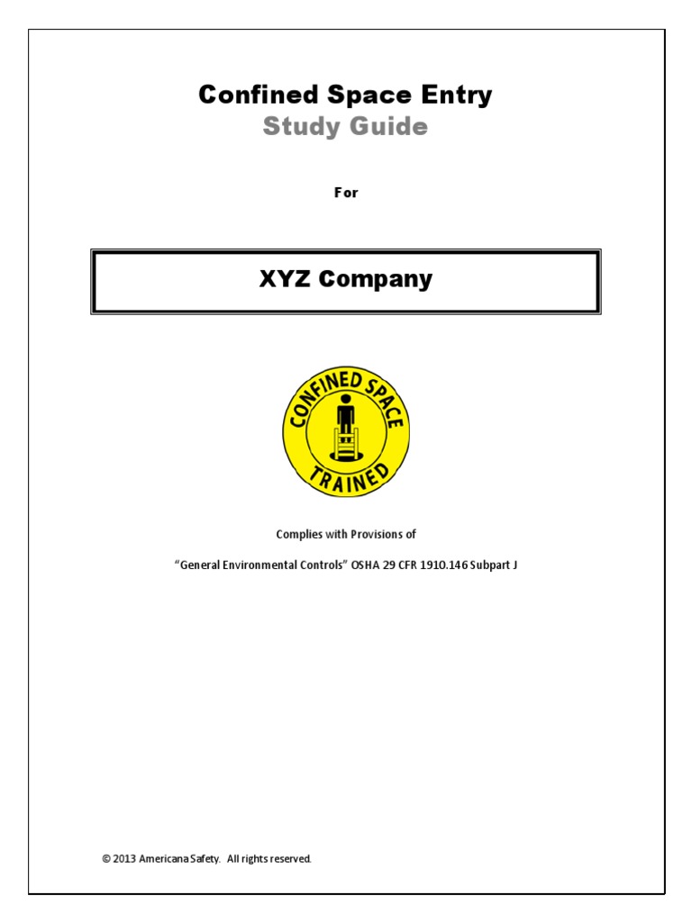 Confined Space Entry - Study Guide | PDF | Combustion | Oxygen
