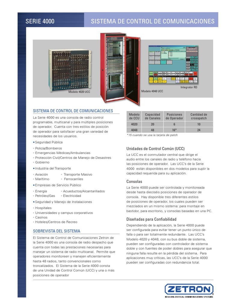 Consolas Zetron | PDF | Interfaz de línea de comando | Inalámbrico