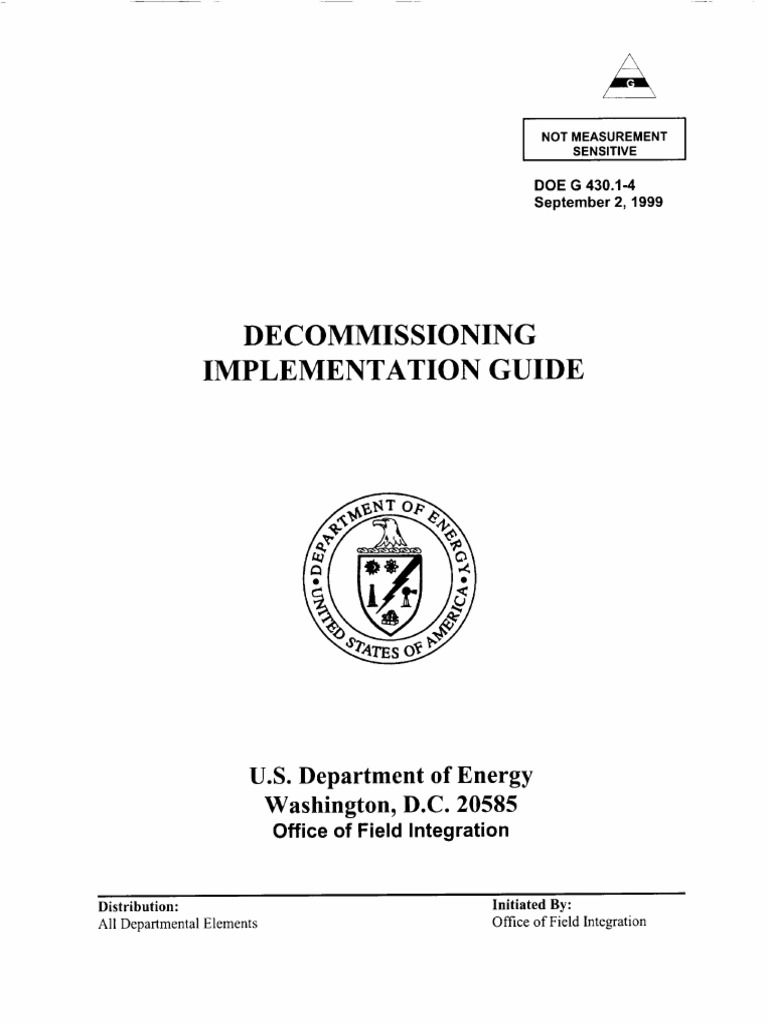 Decommission Guide | PDF | Superfund | United States Department Of Energy