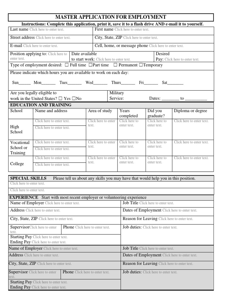 Master Application | PDF | Labour | Business