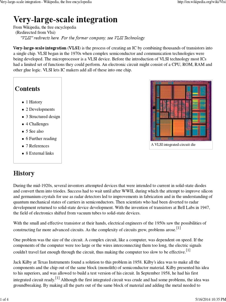 Very-Large-Scale Integration - Wikipedia, The Free Encyclopedia ...