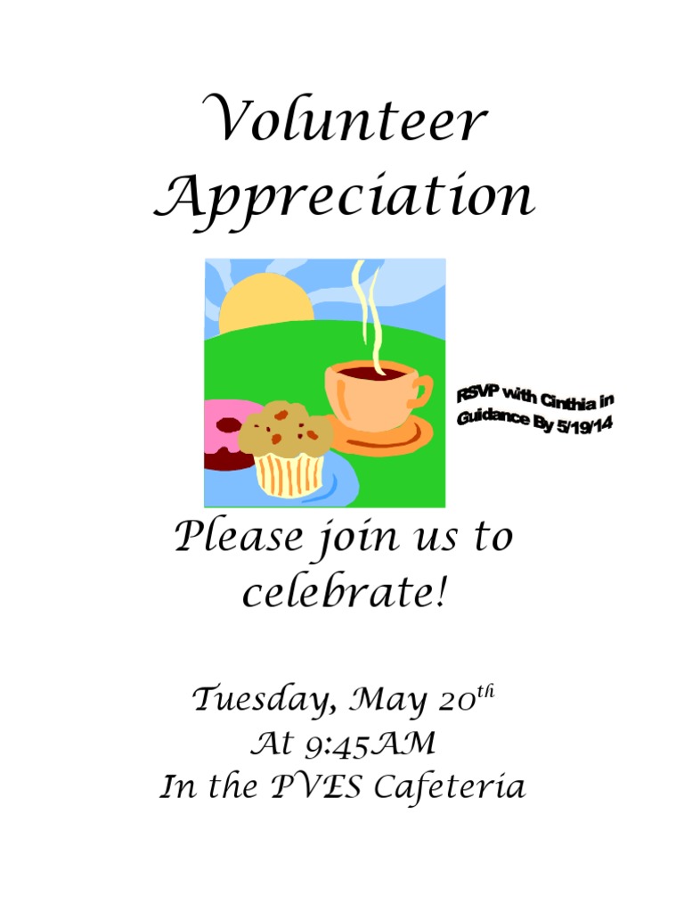 Volunteer Appreciation Event Invitation | PDF