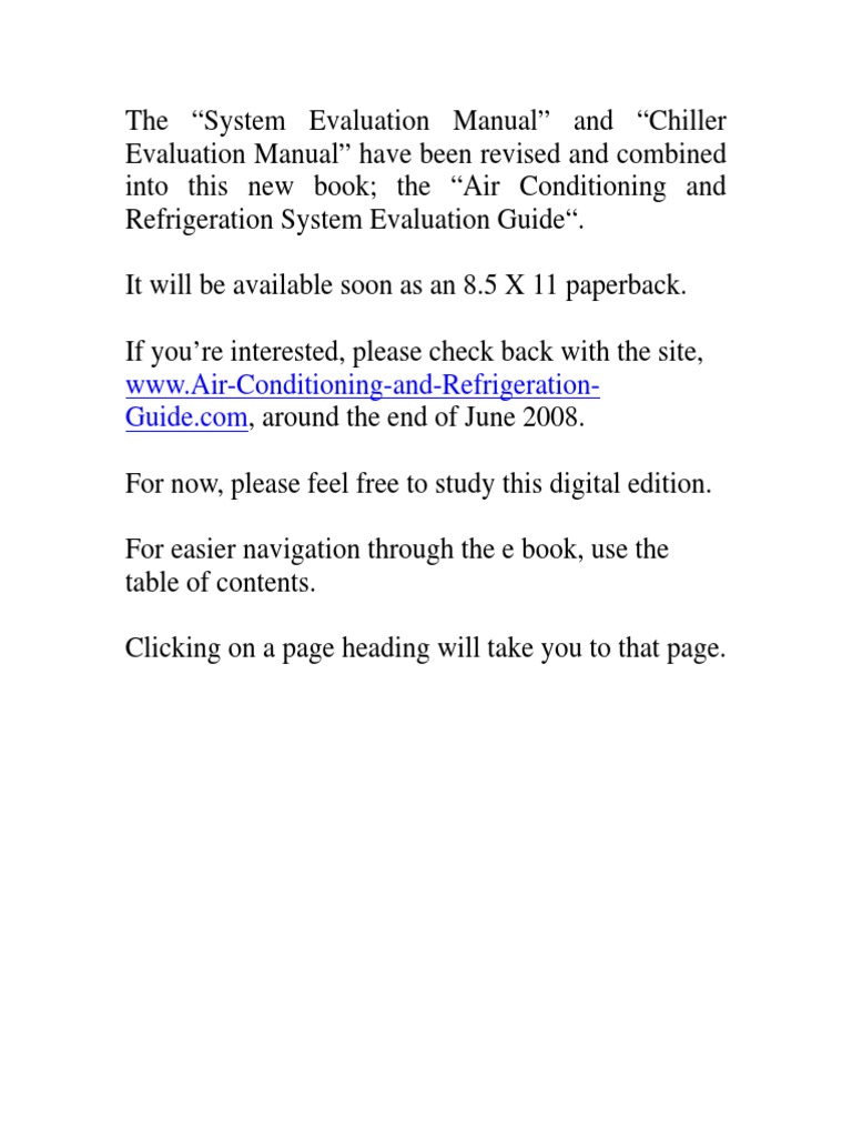 System Evaluation Guide | PDF | Air Conditioning | Heat Exchanger