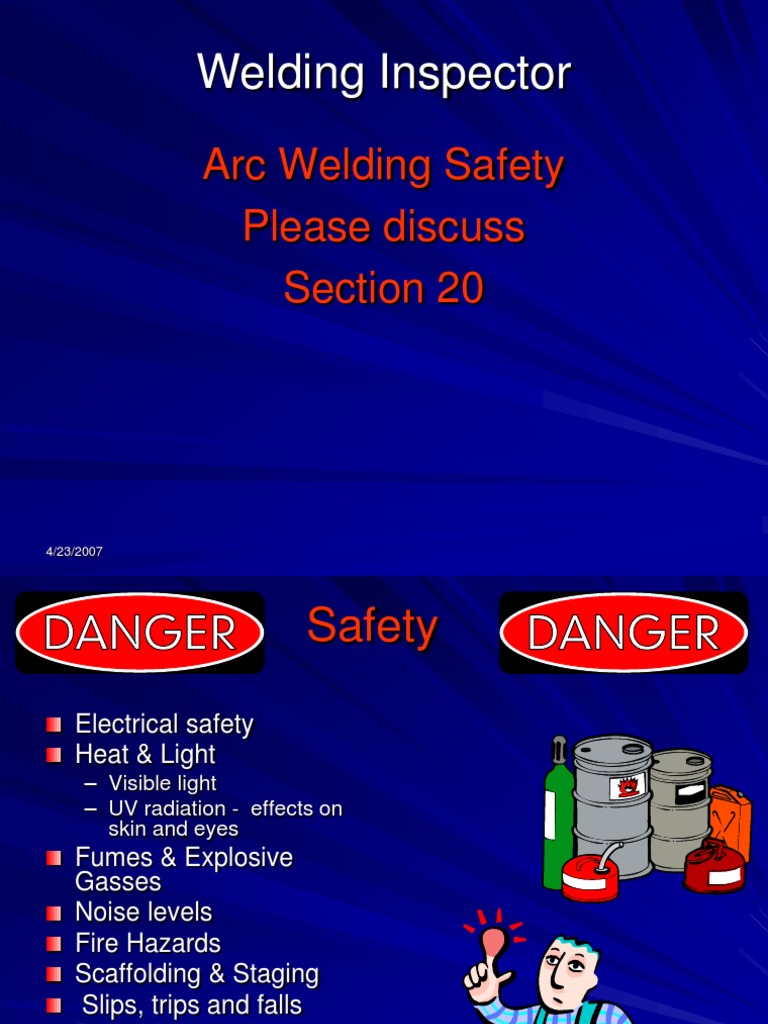 Welding Inspector Safety Guidelines | PDF