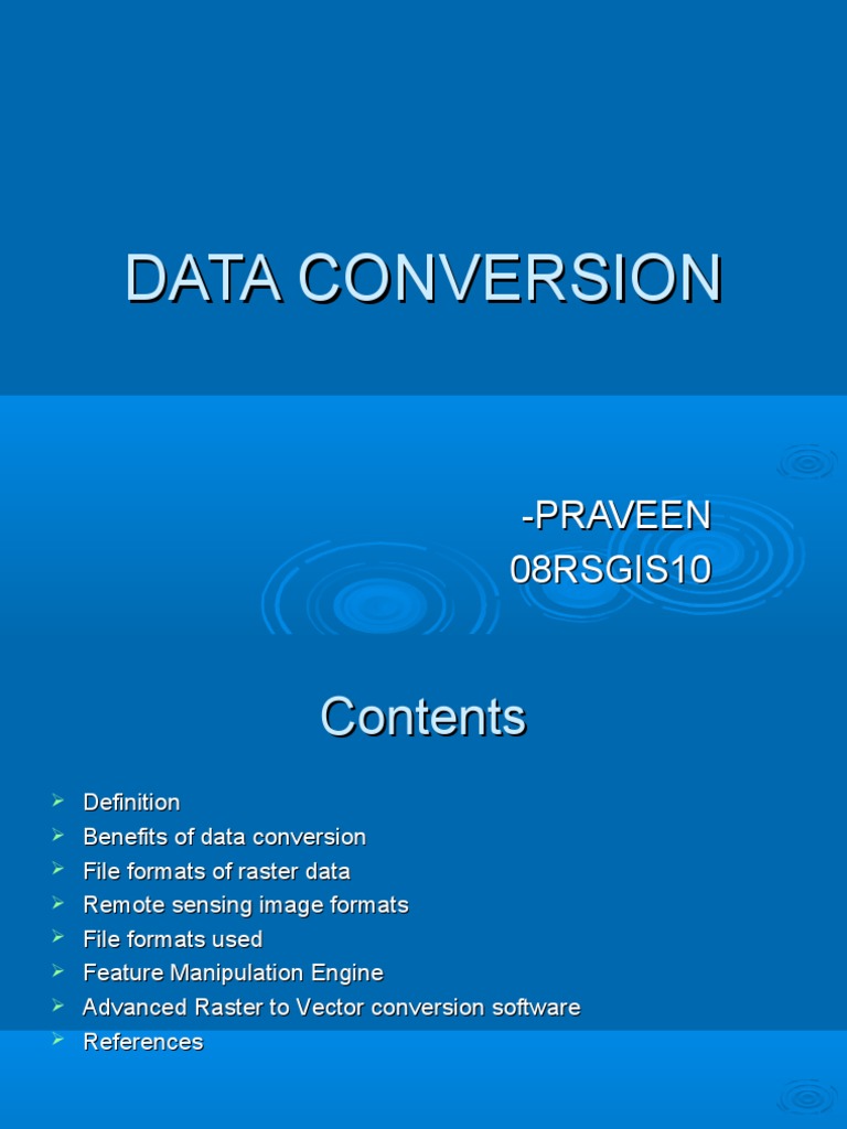 Data Conversion | PDF | Geographic Information System | File Format