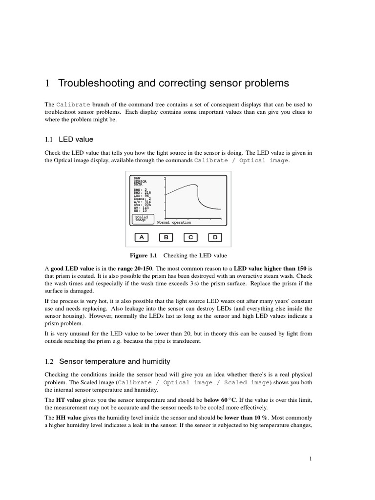 Troubleshooting and Correcting Sensor Problems | PDF | Humidity | Sensor