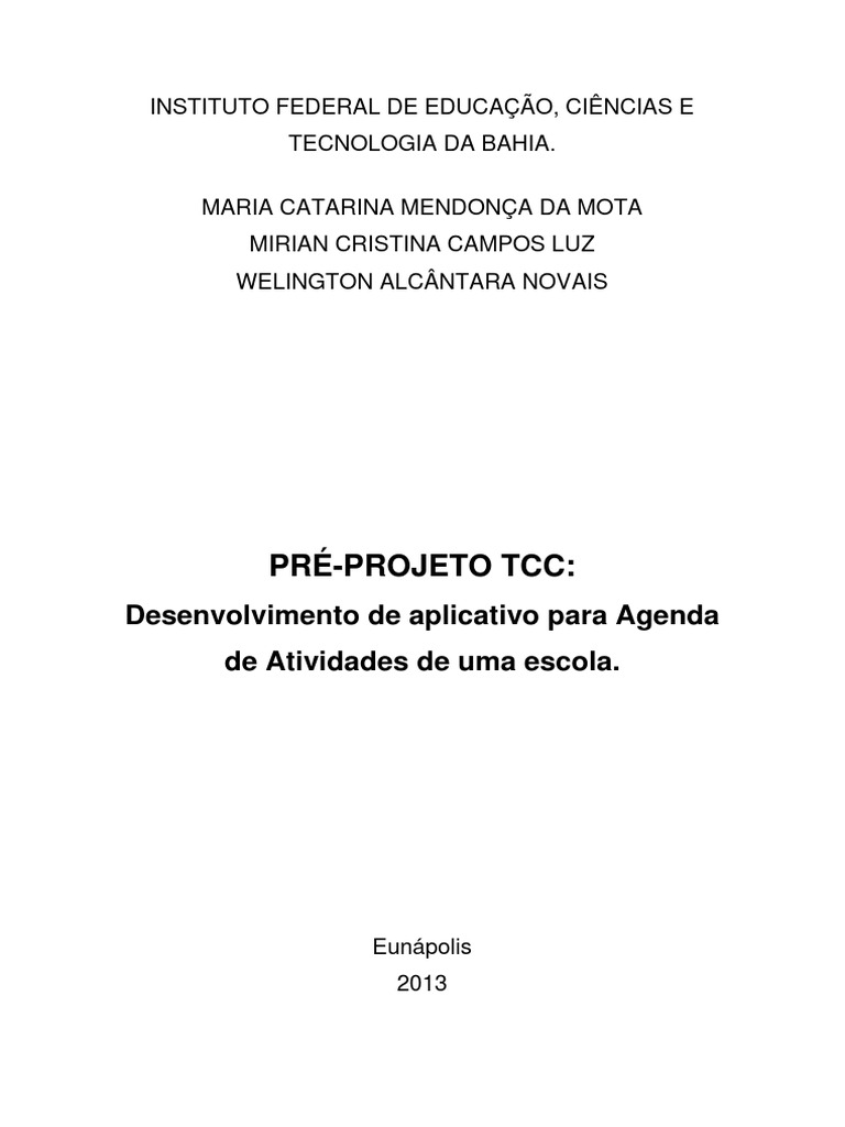 Pré Projeto Tcc Pdf Linguagem De Modelagem Unificada Uml Internet