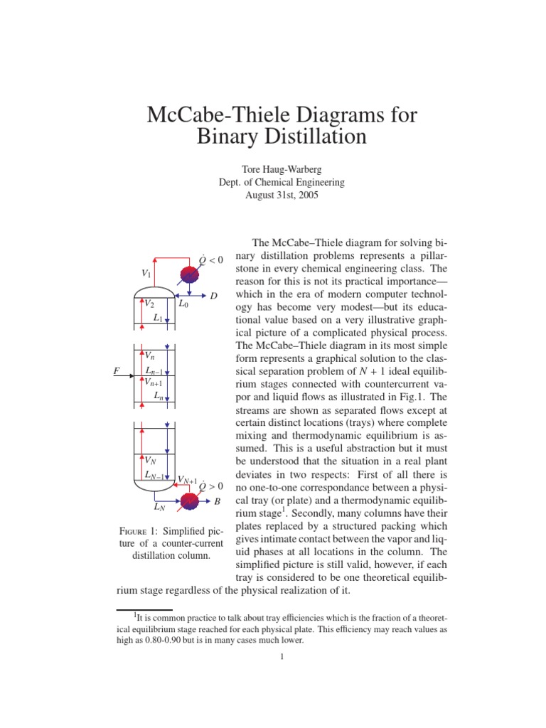 McCabe-Thiele Diagrams For Binary Distillation | PDF | Distillation ...