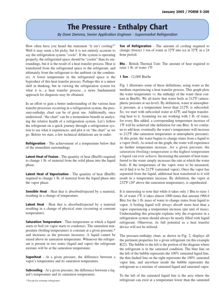The Pressure - Enthalpy Chart | Download Free PDF | Heat | Heat Transfer