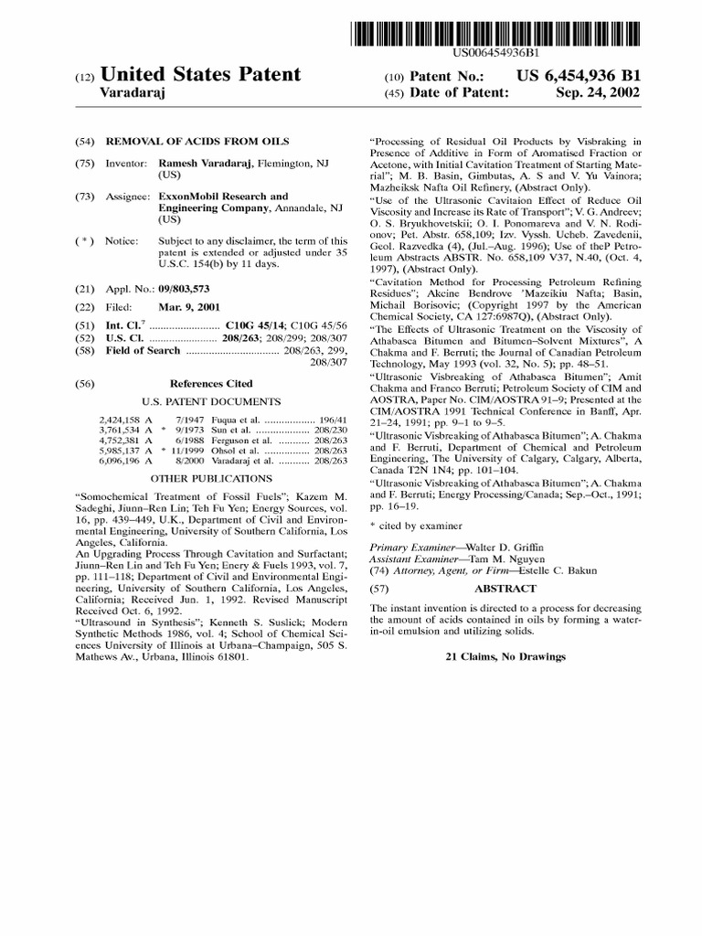 Us 6454936 | PDF | Nature