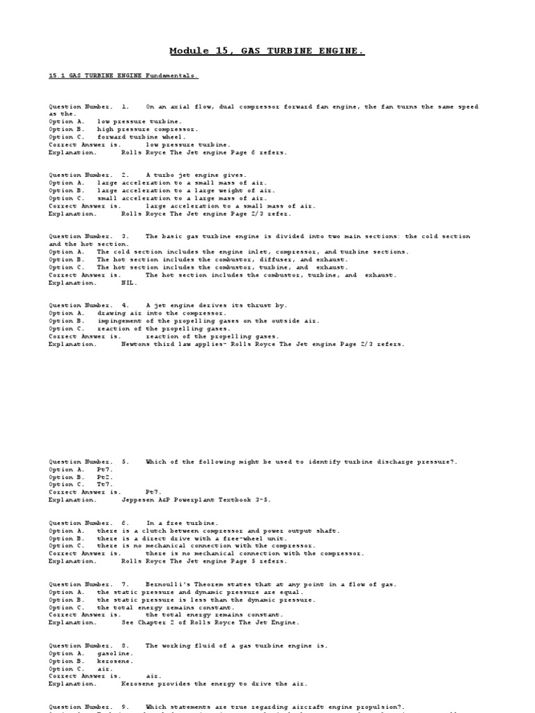 EASA Part66 - Module 15 | PDF | Turbine | Turbocharger