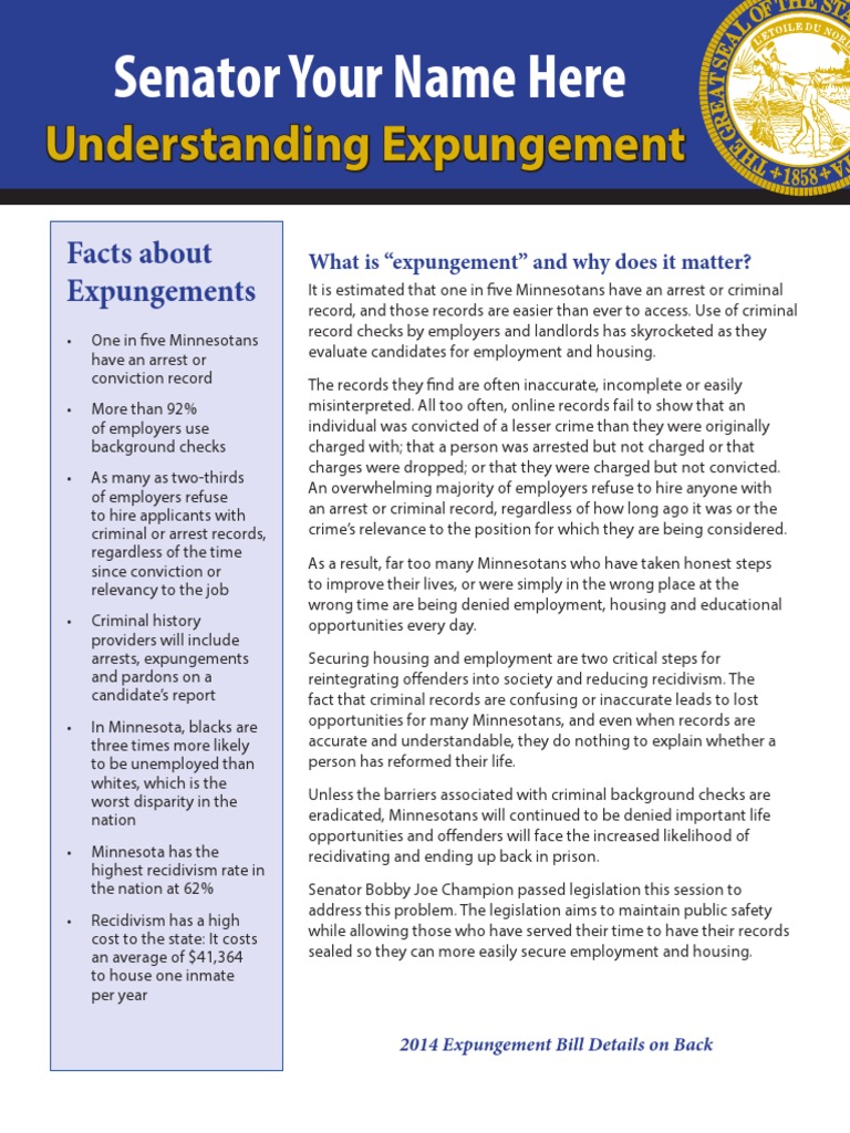 2014 Expungement Flyer | Download Free PDF | Law Enforcement | Crime ...