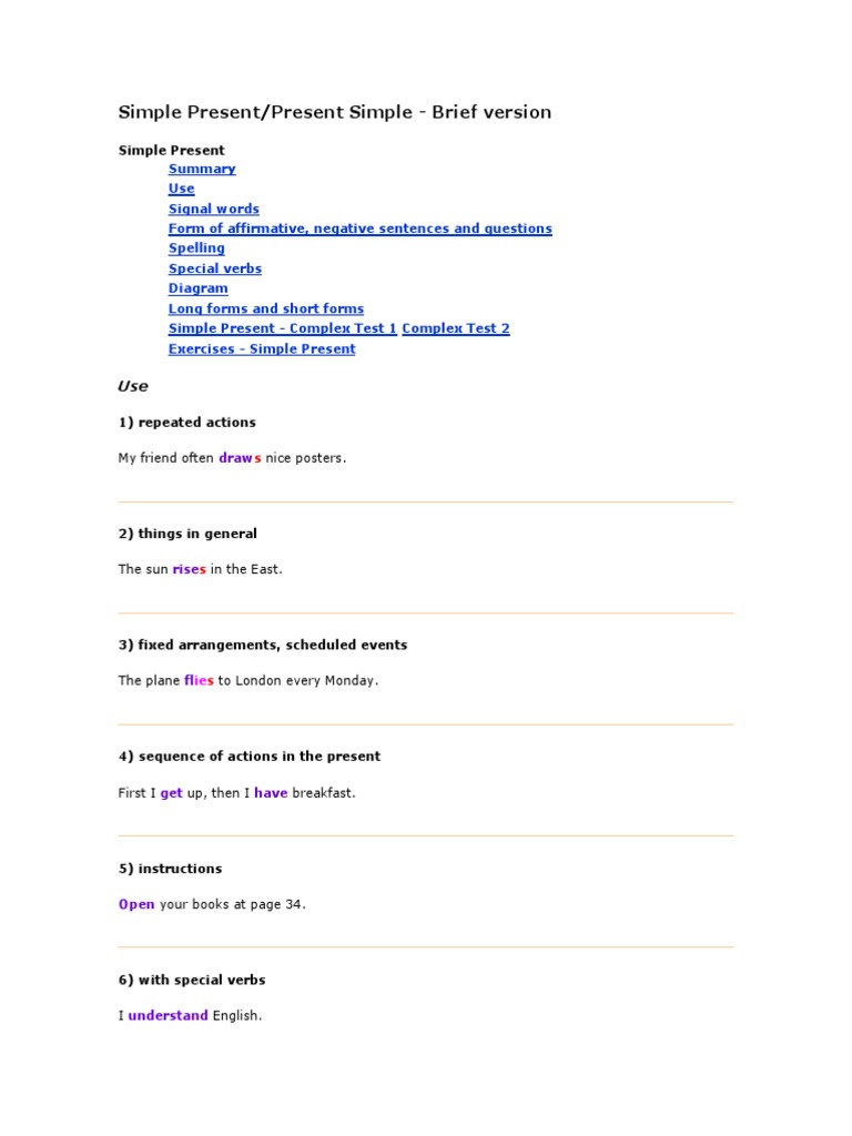 A Comprehensive Guide to the Simple Present Tense: Uses, Forms ...