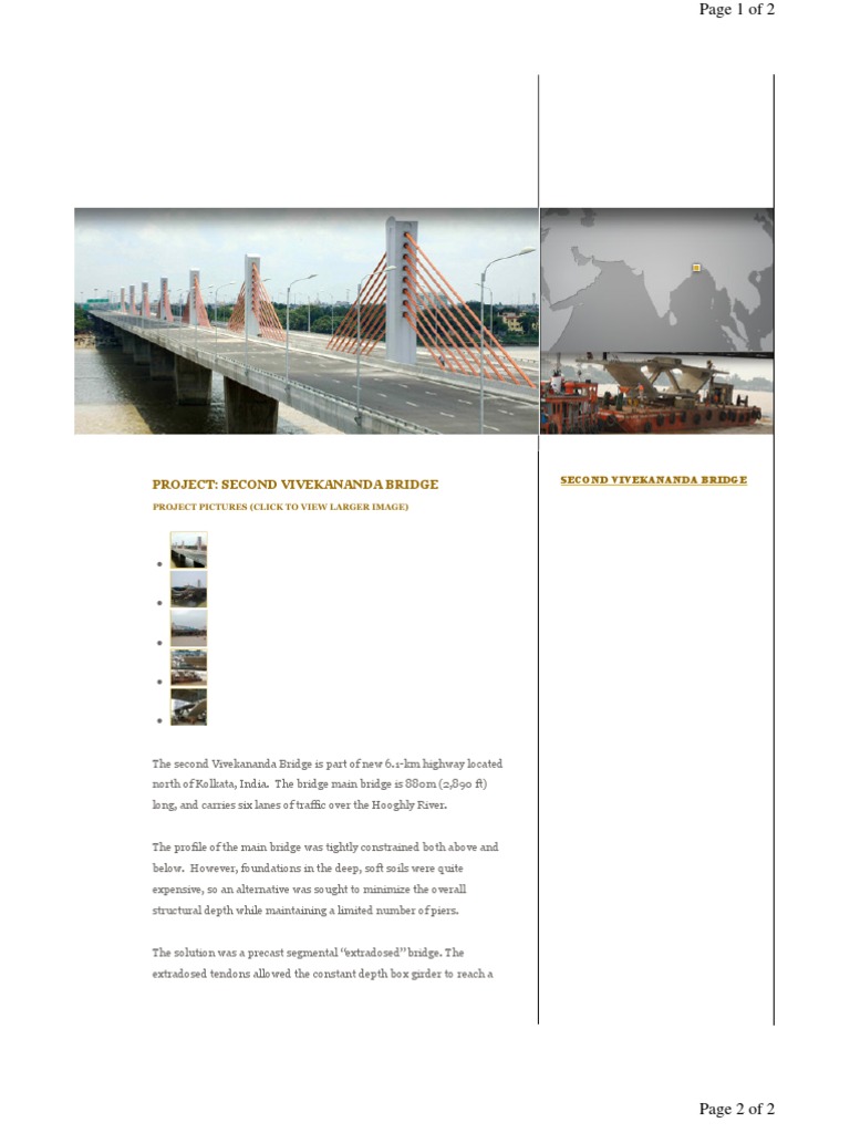 Second Vivekananda Bridge Overview | PDF