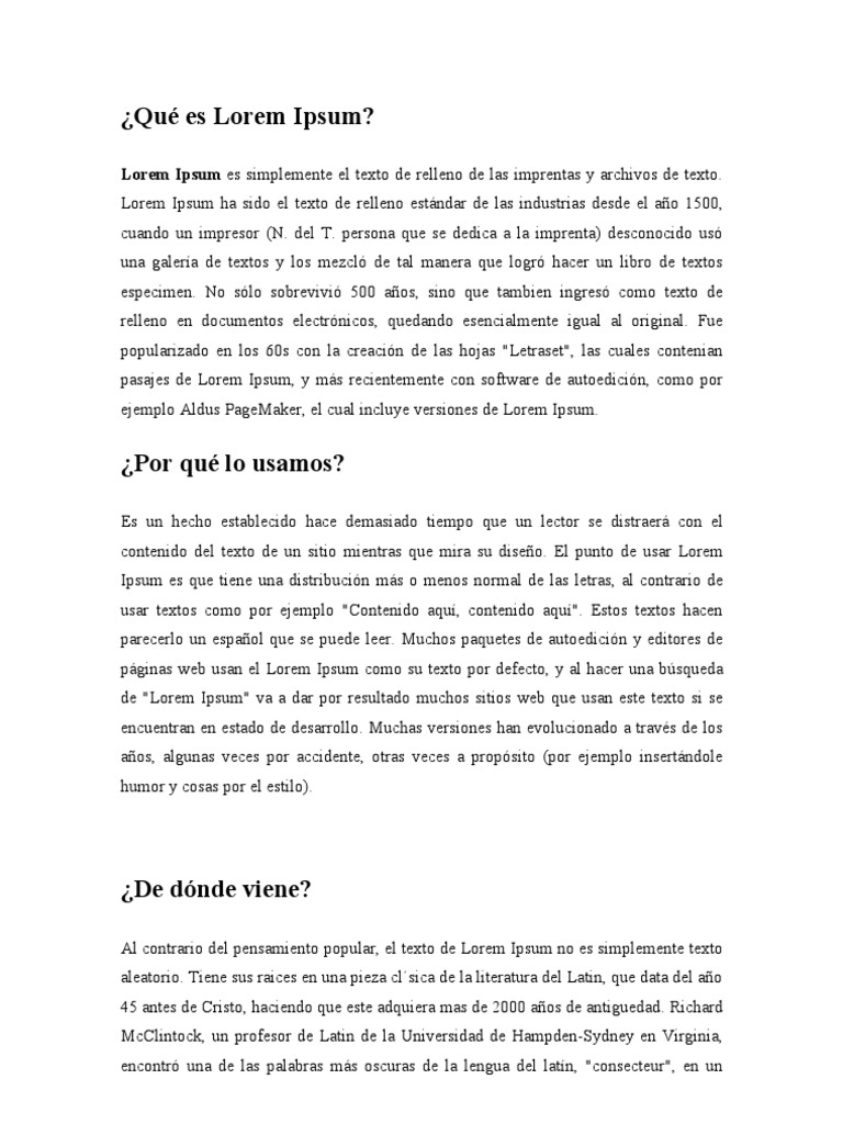 Qué Es Lorem Ipsum | PDF | Informática y tecnología de la información | Science