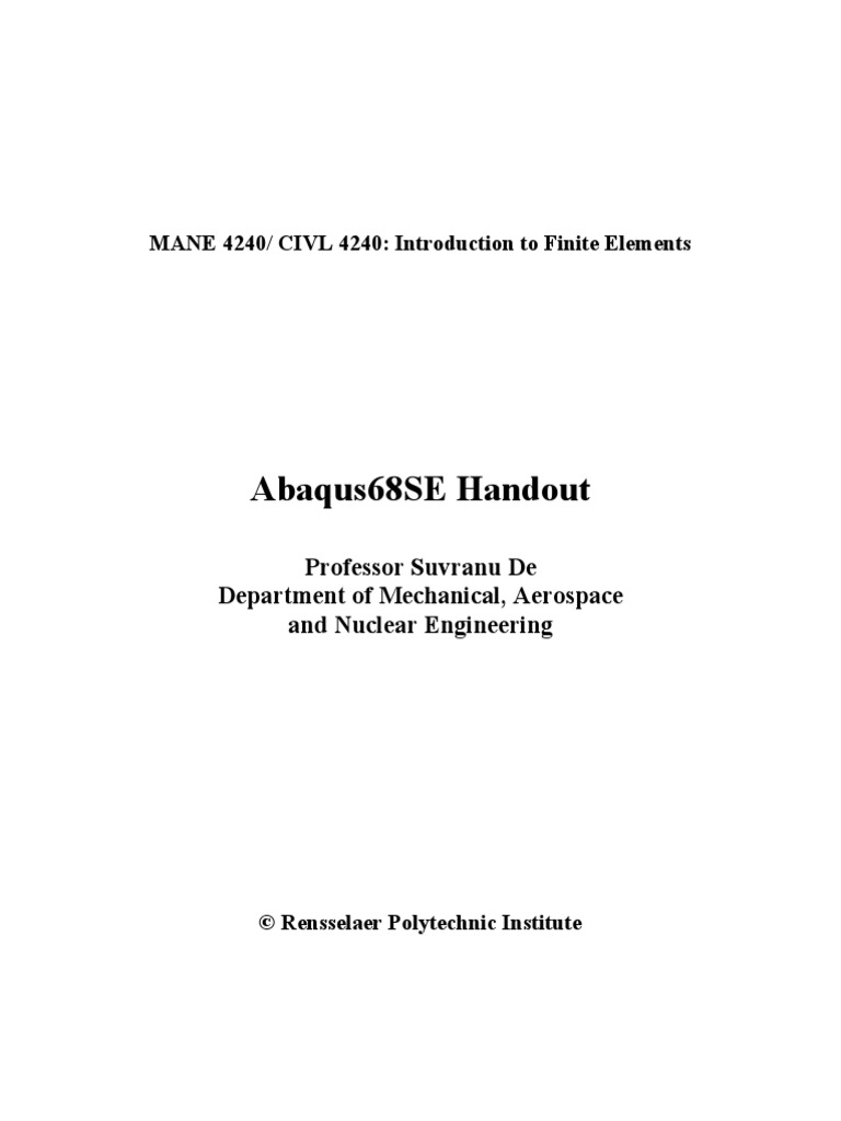 Abaqus Tutorial Pdf Command Line Interface Cartesian Coordinate System