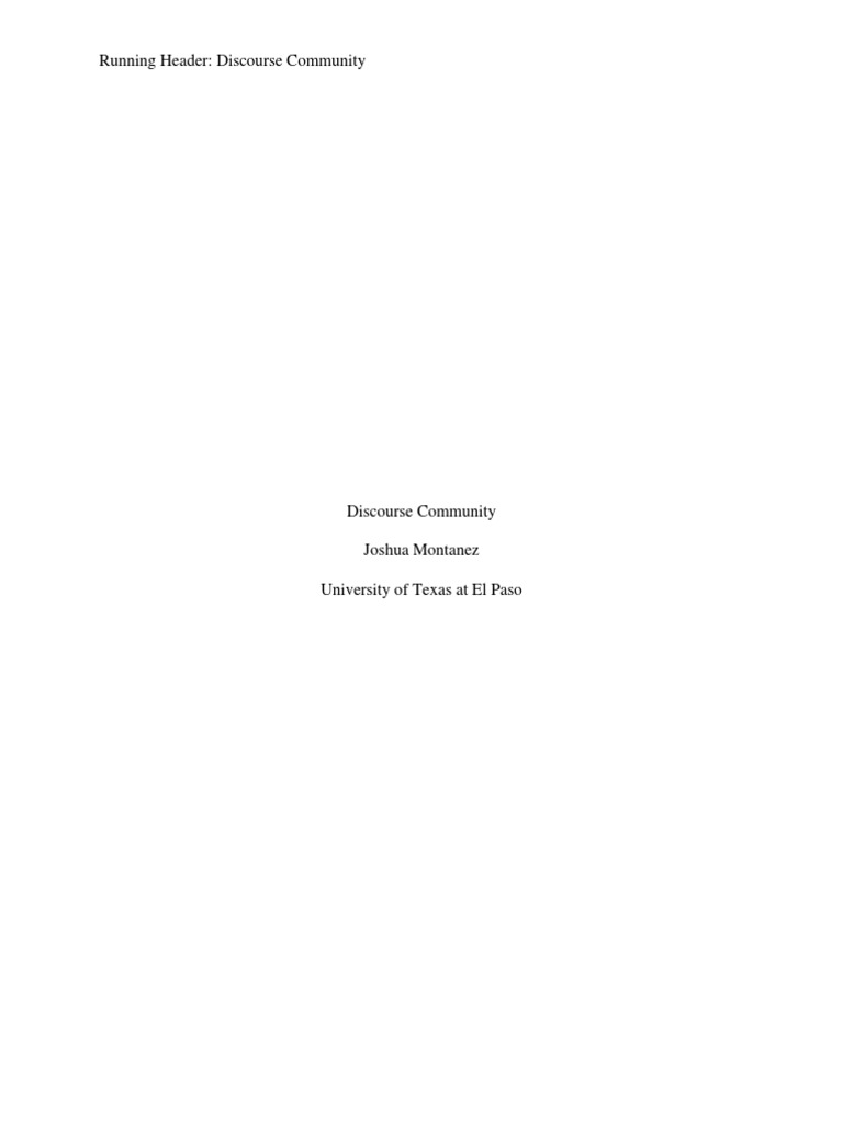 Discourse Community | PDF | Discourse | Police