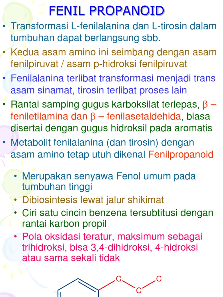 Biosintesis Fenilpropanoid Tumbuhan | PDF | Sains & Matematika