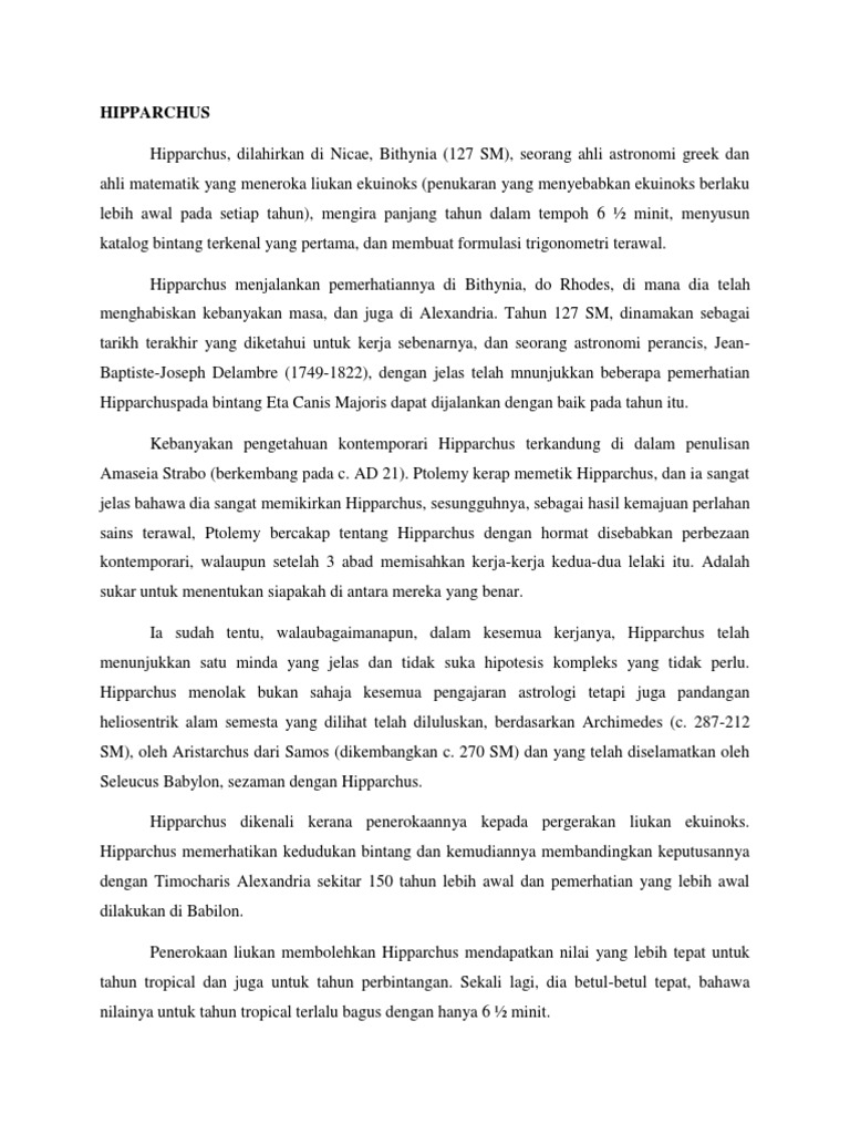 Hipparchus | PDF