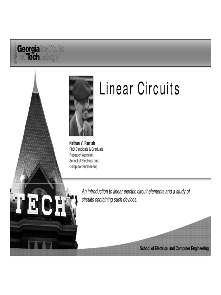Linear Circuits: An Introduction To Linear Electric Circuit Elements ...