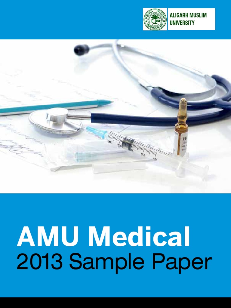 AMU Medical 2013 Sample Paper | PDF | Wellness