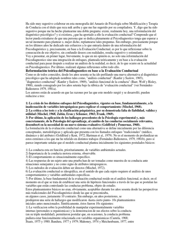 Fernandez Ballesteros | PDF | Comportamiento | Sicología