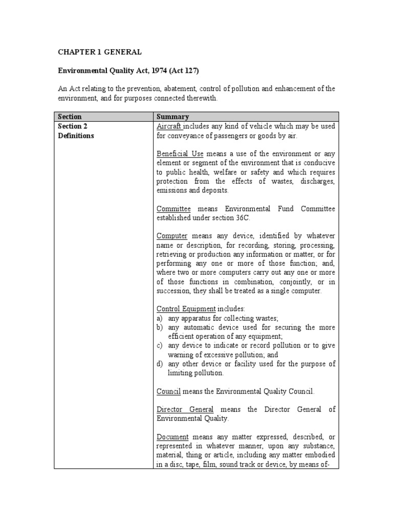 Chapter 1 General Eqa 1974 | PDF