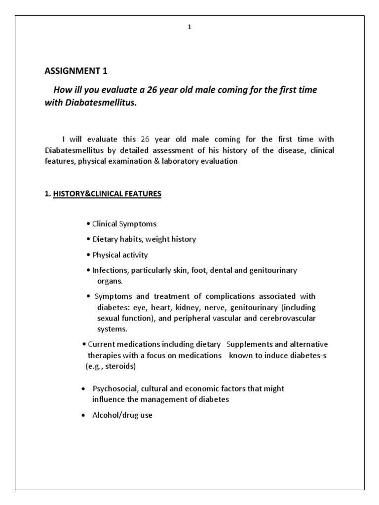 Diabetes Evaluation Guide | PDF