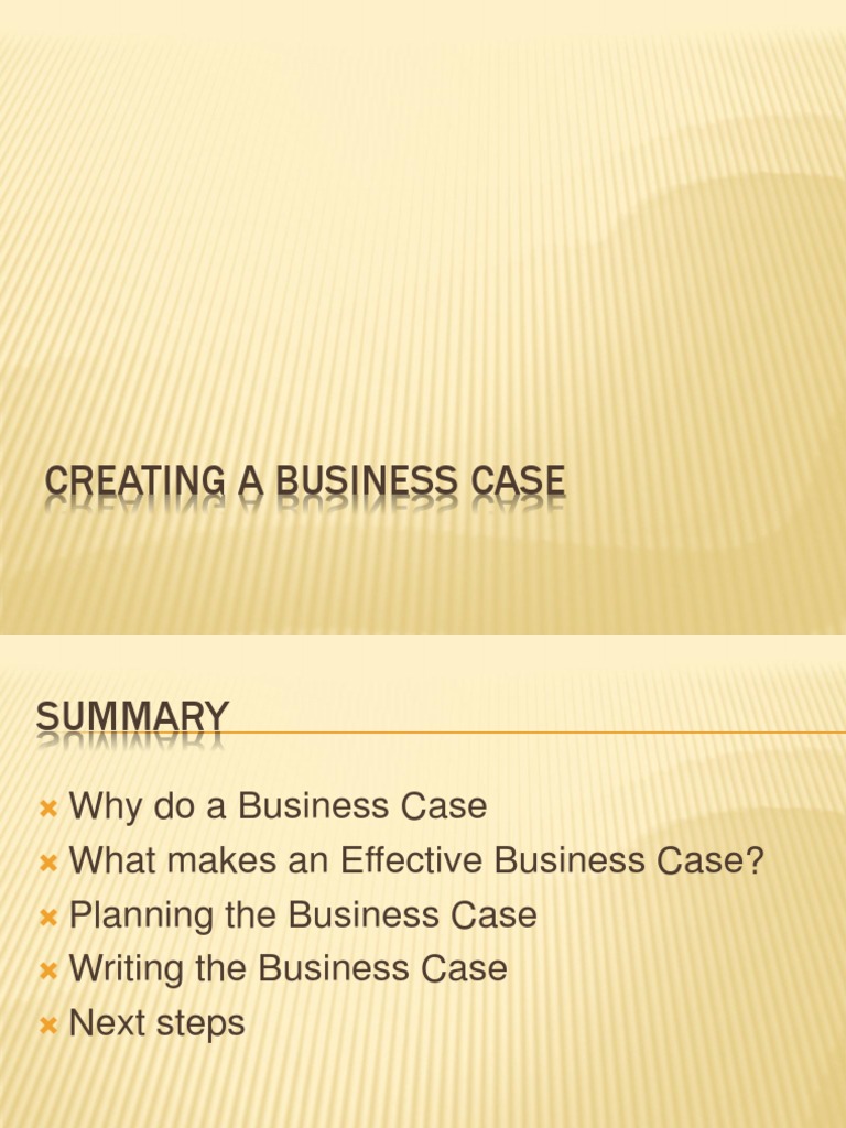 Business Case Creation Guide | PDF | Business