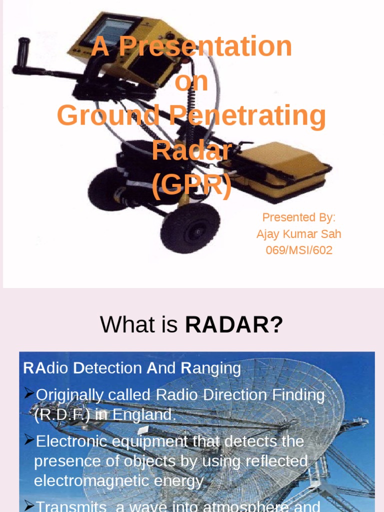 A Presentation On GPR | PDF | Broadcast Engineering | Wireless