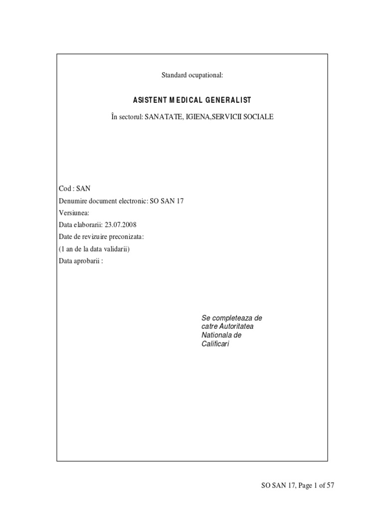 Asistent Medical Generalist - Competente | PDF