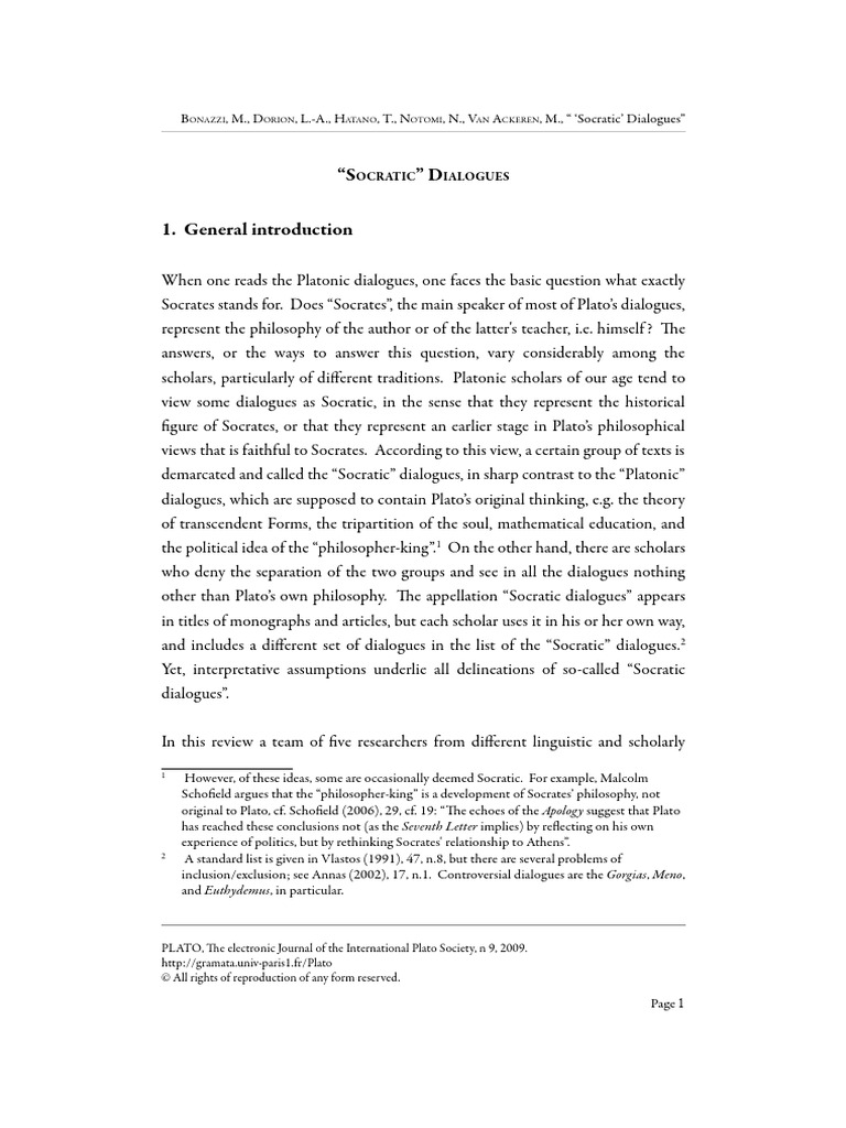 Collectif Socratic Dialogues | PDF | Plato | Dialogue