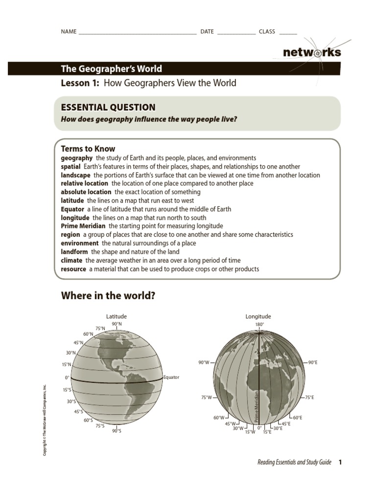 1 - How Geographers View The World | PDF | Longitude | Geography