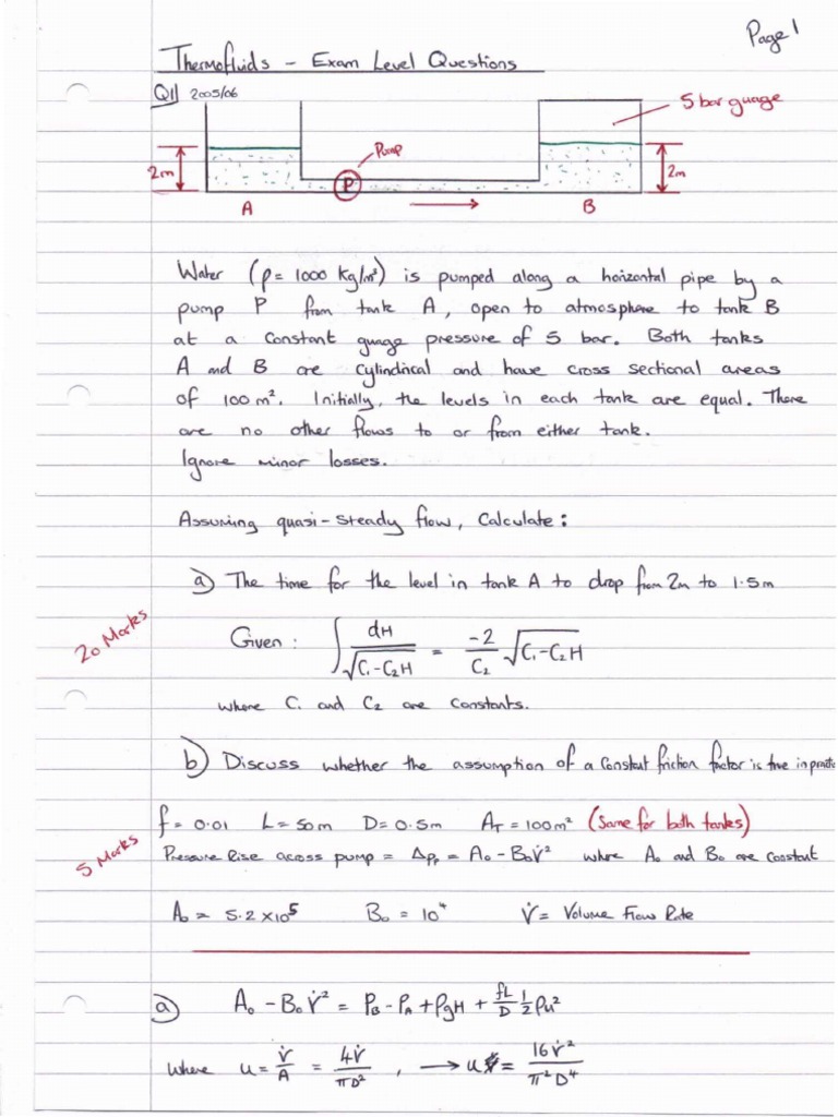 Thermofluids Exam Level Questions | PDF | Business