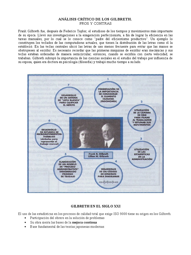 Análisis Crítico de Los Gilbreth