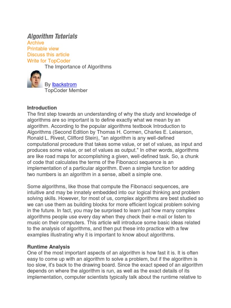 Algorithms Tutorials | PDF | Algorithms | Dynamic Programming Algorithms Tutorials | PDF | Algorithms | Dynamic Programming