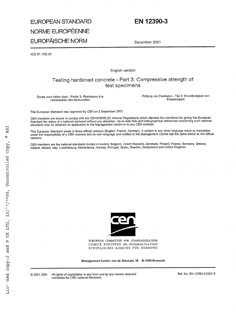 BS en 12390-3 | PDF