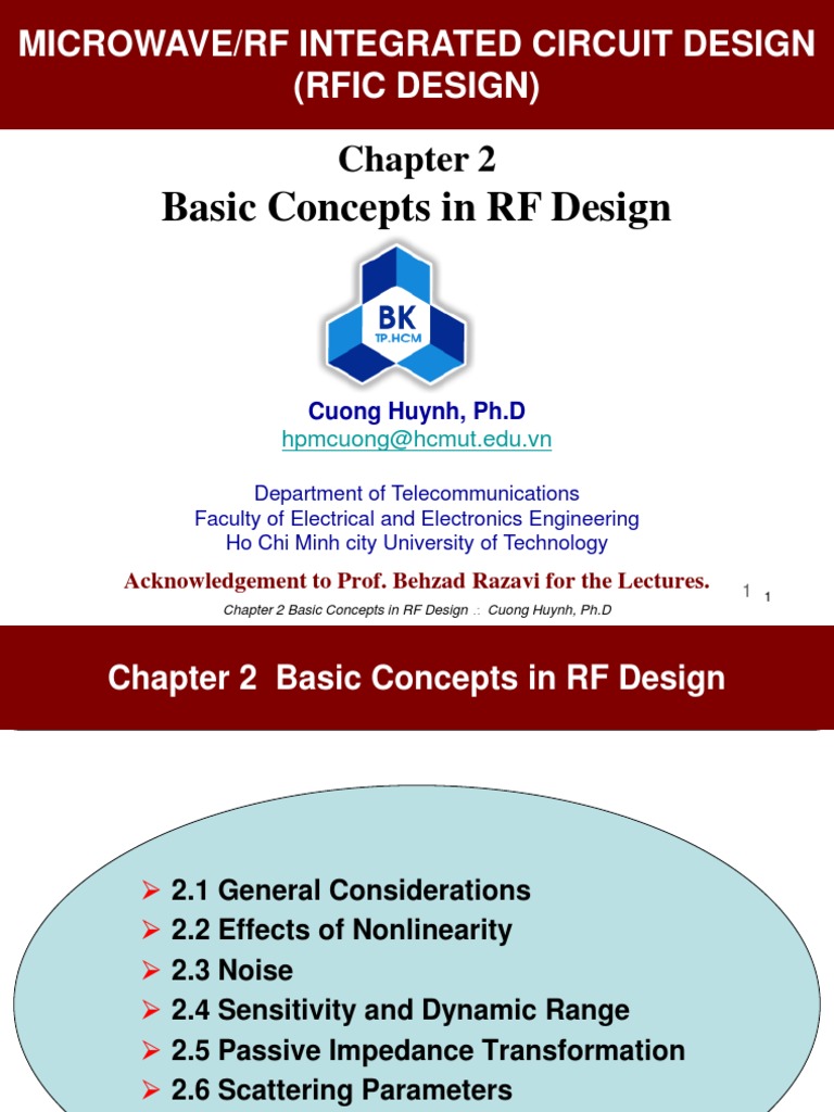 Chapter2 Basic Concepts in RF Design | PDF | Field Effect Transistor ...